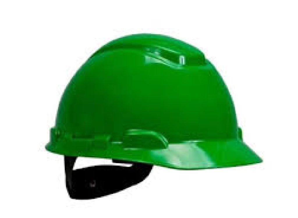Casco de seguridad 3M con arnés Cremallera Verde - Garimport